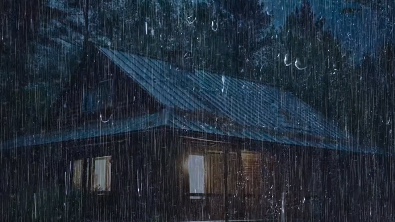 💤 The Sound of Strong Thunderstorms While Sleeping | Intense heavy rain ...