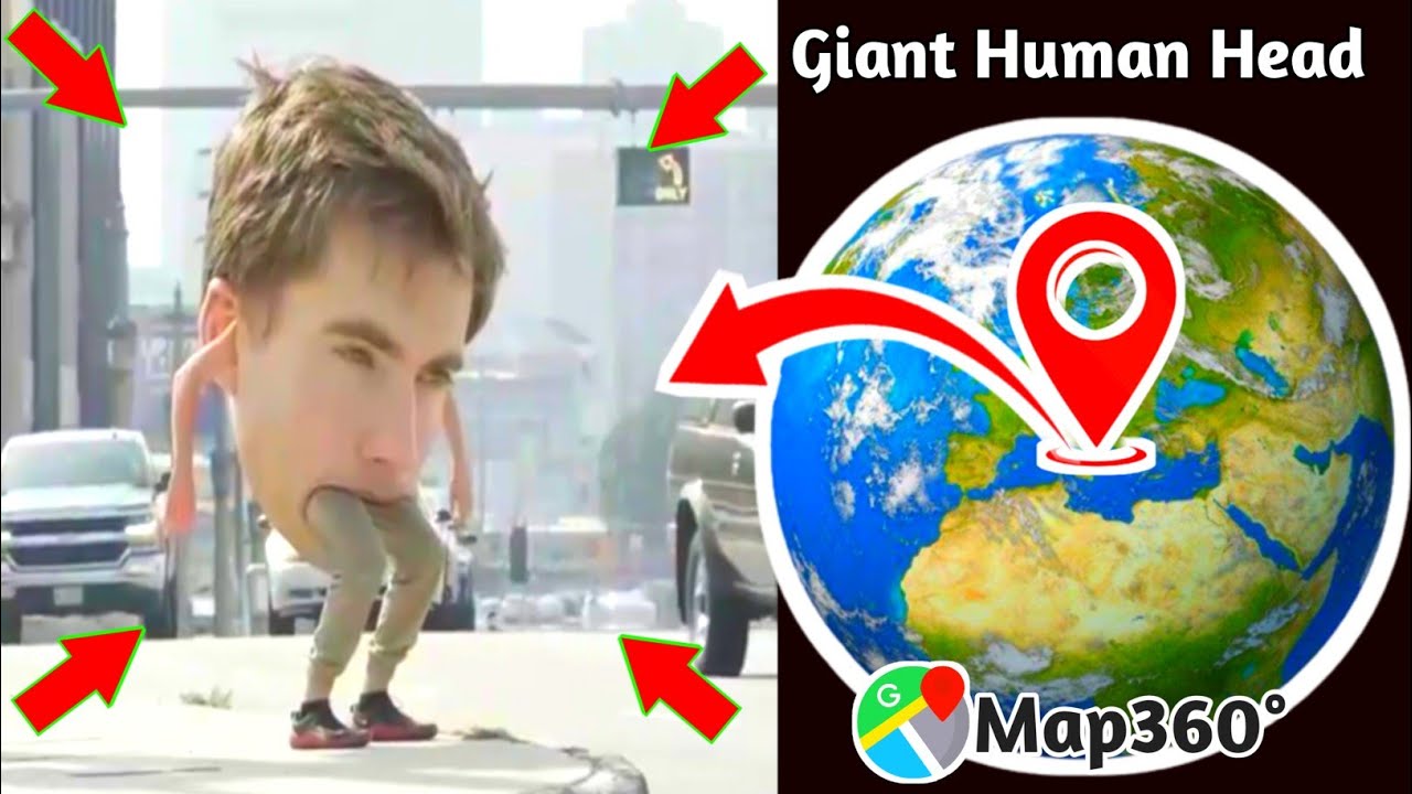 🤯 Scary giant human head in real life on google maps and google earth 🌎 ...