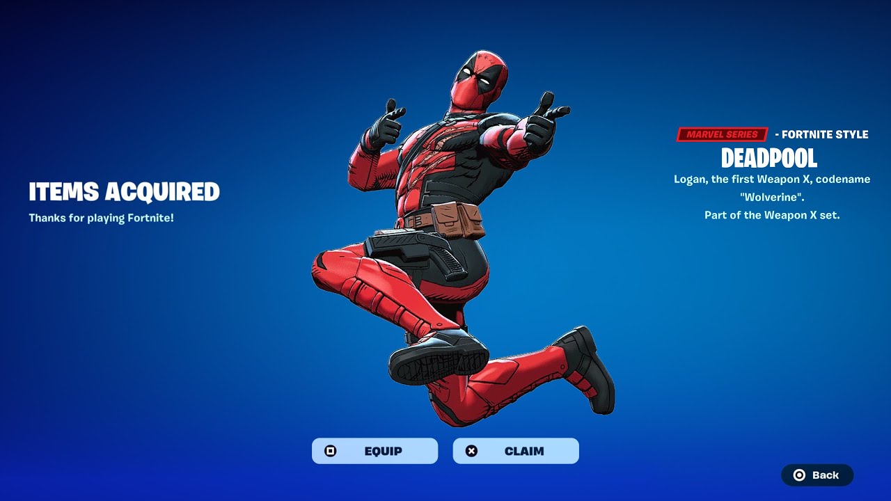 The Deadpool and Wolverine bundle is back in Fortnite! (Fortnite item ...