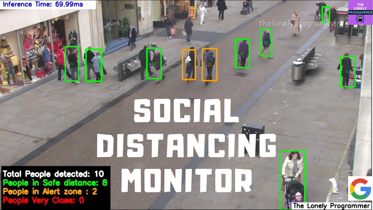 Social Distancing Monitor Demo using Deep Learning Computer Vision ...