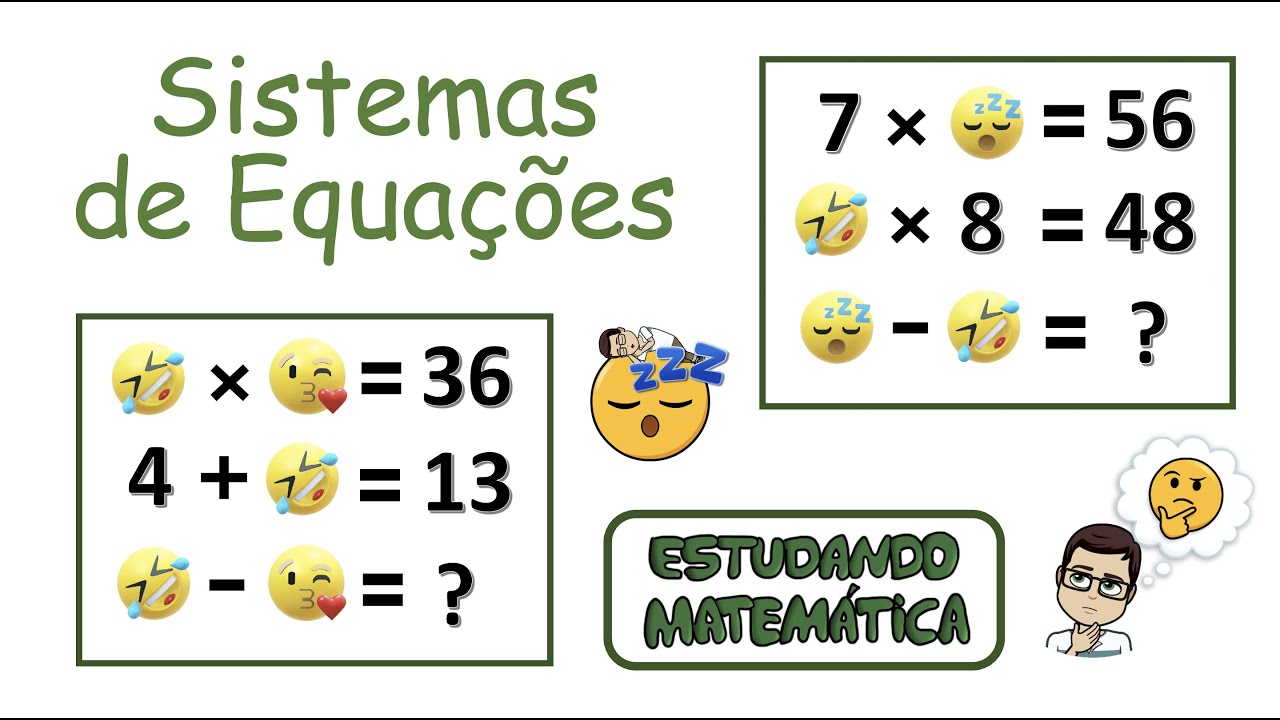 Sistema de equações - Emojis - Método da Substituição - YouTube