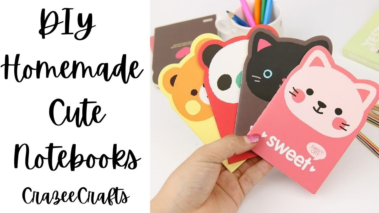 DIY 5 Homemade Cute Notebooks| School supplies DIY ideas | Paper Crafts ...
