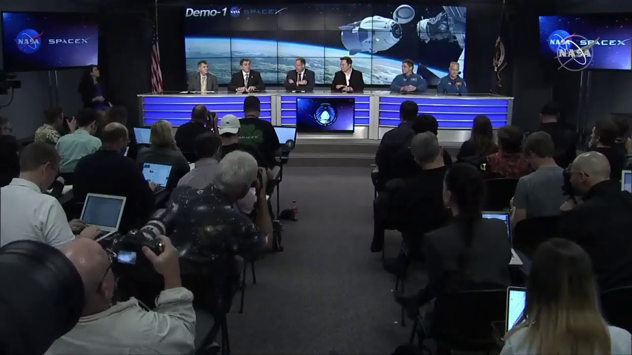 NASA TV: SpaceX Demo-1 Post-Launch News Conference - YouTube