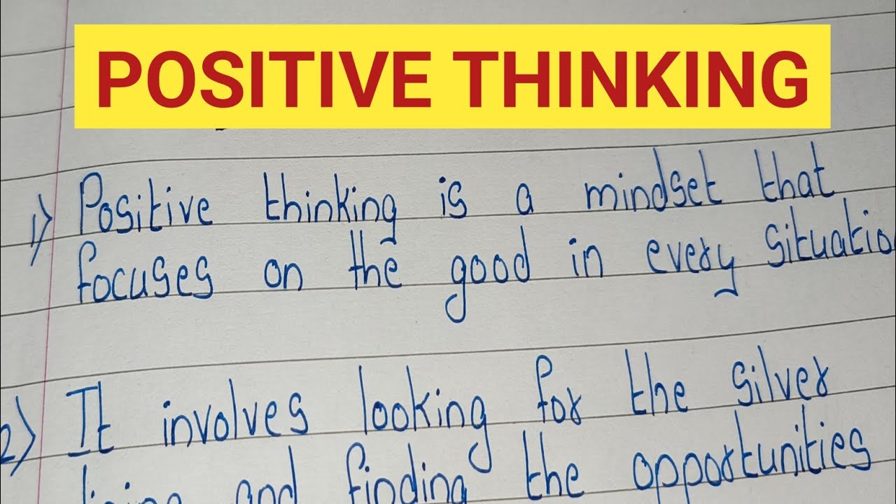 ABOUT POSITIVE THINKING || 10 Lines on Positive Thinking || Essay on ...