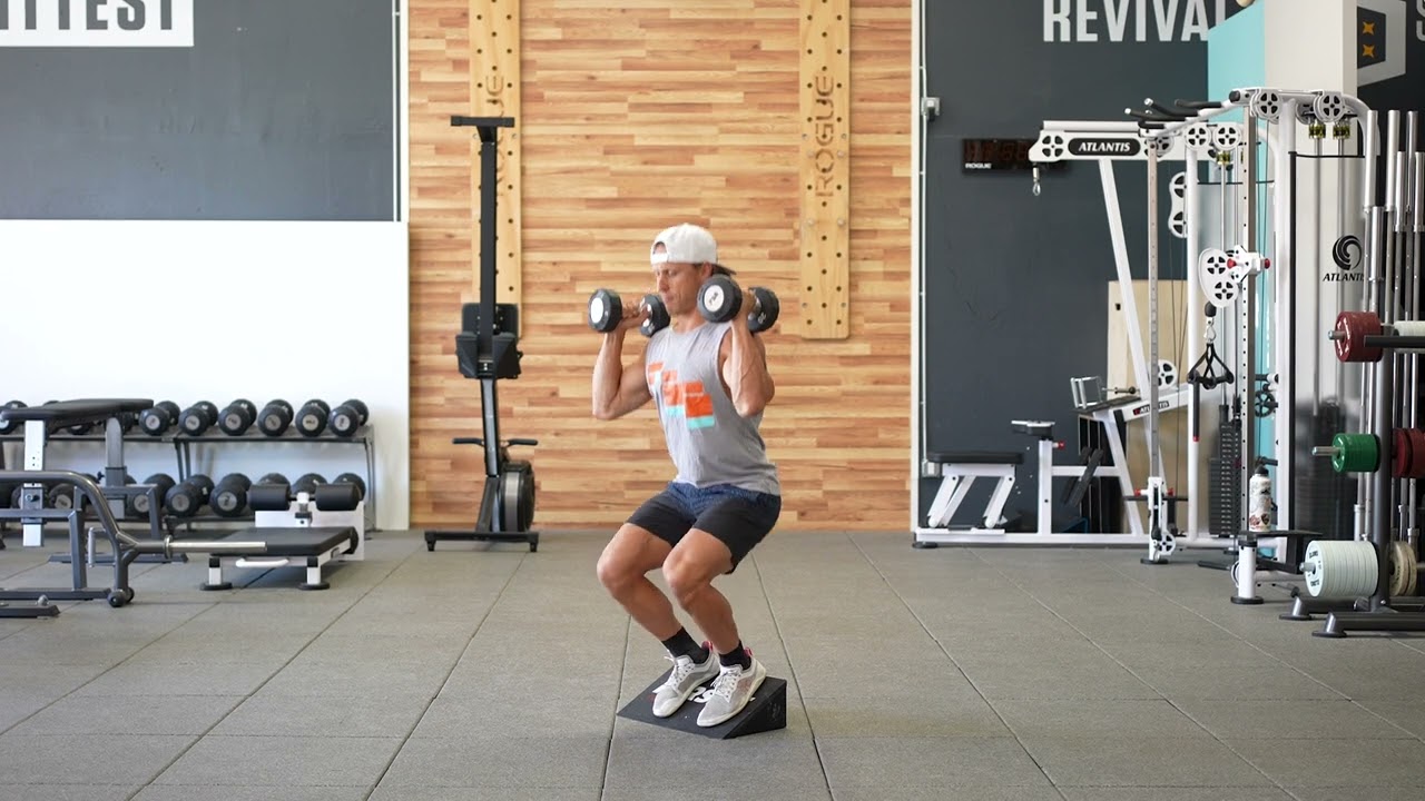 DB Front Rack Cyclist Squat - YouTube