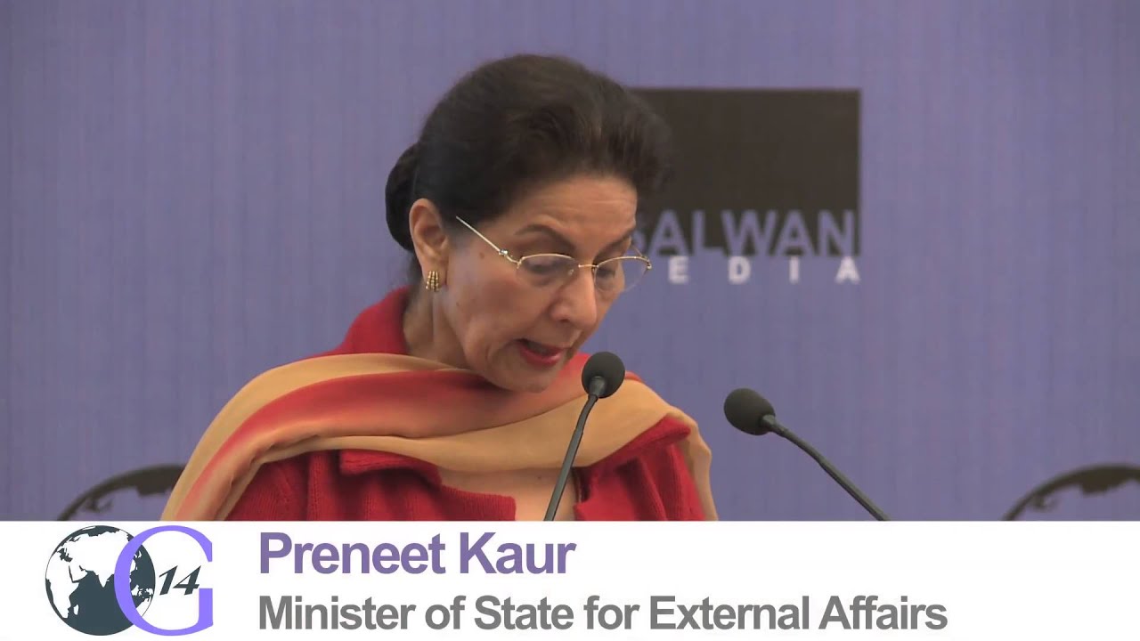 Smt. Preneet Kaur, Minister of State for External Affairs Speaking at ...