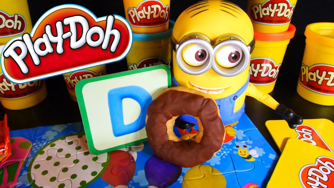 Play Doh Letter Lunch Molds ABC Play-Doh Puzzle Toys Despicable Me ...