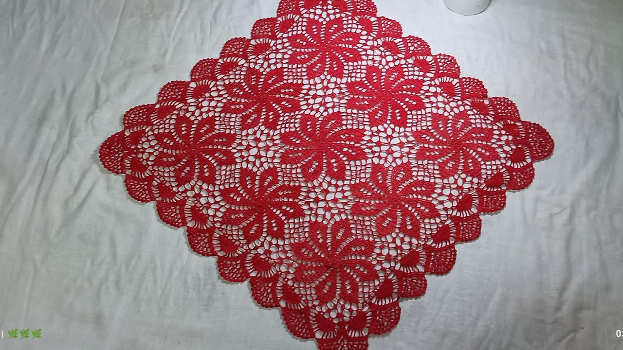 crochet stitch Bedsheet, Table mat, Gigl kardigan design. part- 3 - YouTube