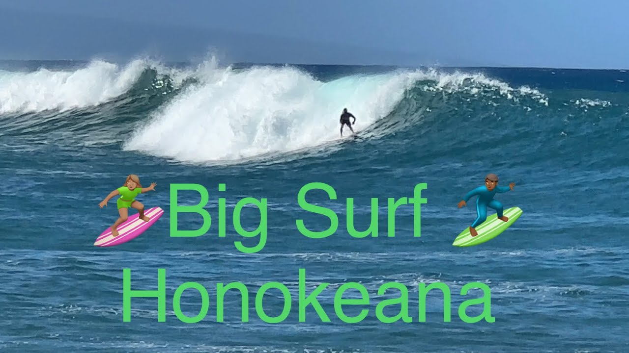 Big Wave Surfing in Honokeana Cove #Little Makaha #Hole in the head ...