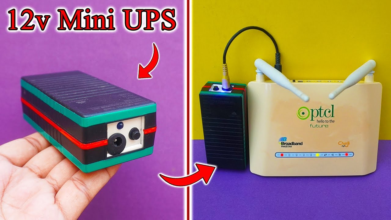 How To Make 12v Mini UPS For WiFi Router At Home | DIY Mini 12v UPS ...