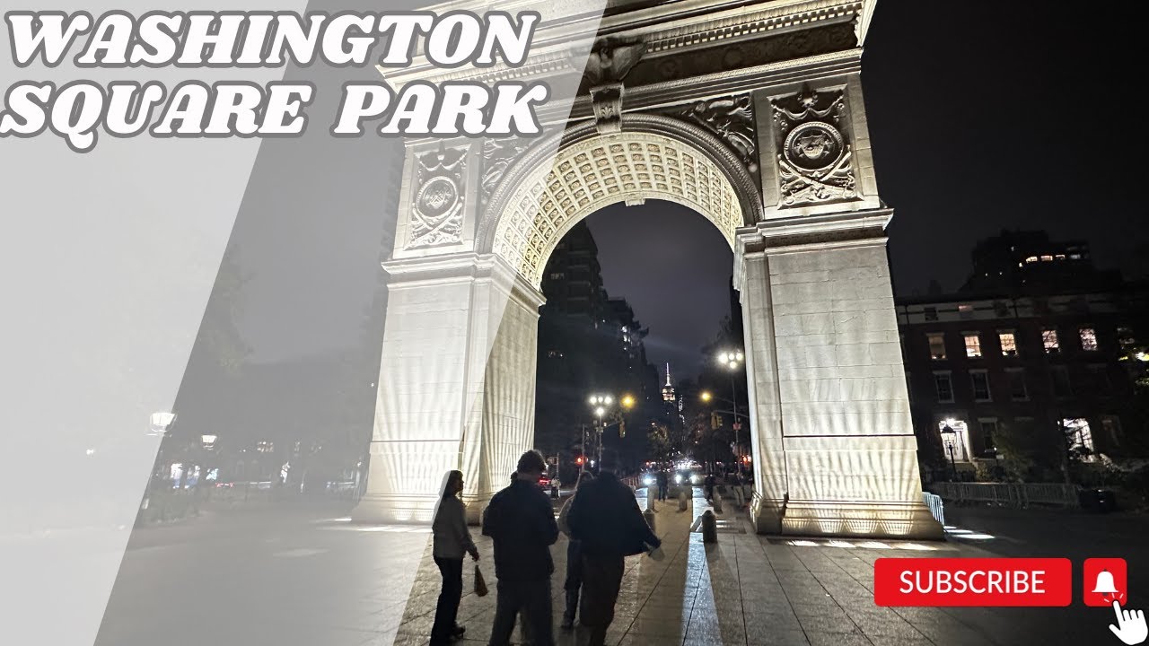 NEW YORK CITY: Washington Square Park Night Walk [4K] - YouTube