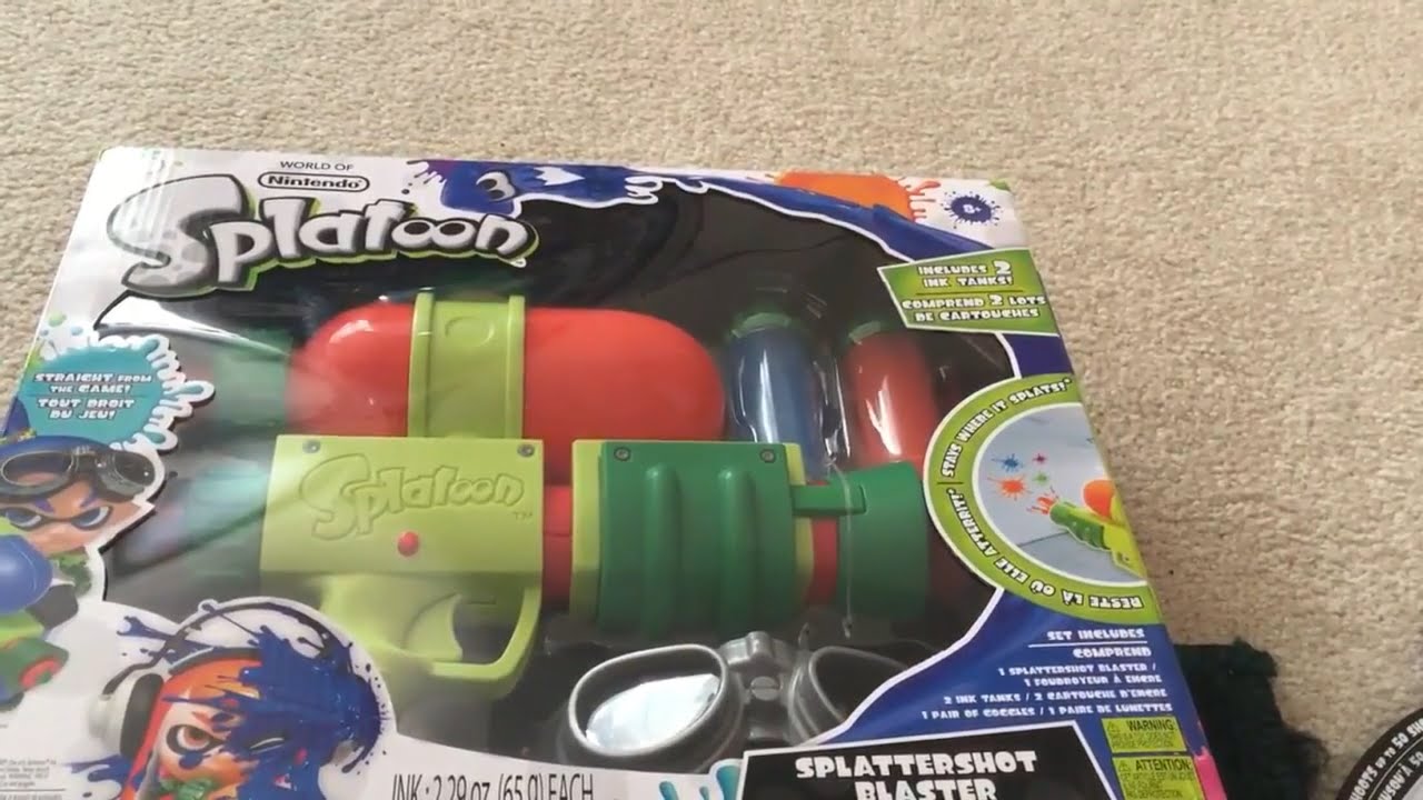 Unboxing Splatoon Splattershot and splattershot mini paint guns - YouTube