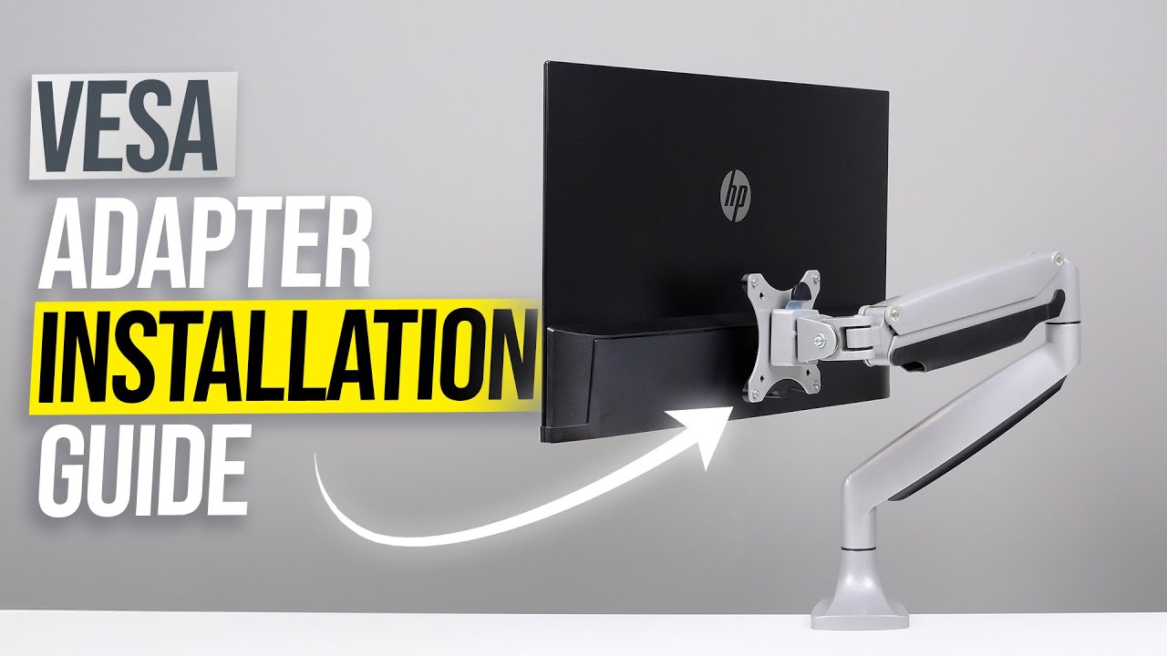 How to Install CREAT3D VESA Adapter on HP M Series Monitors - YouTube