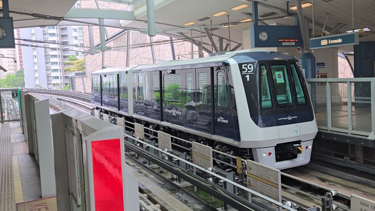 Sengkang-Punggol's Newest LRT Train (DAY TIME TESTING)[SBST] C810D V59 ...