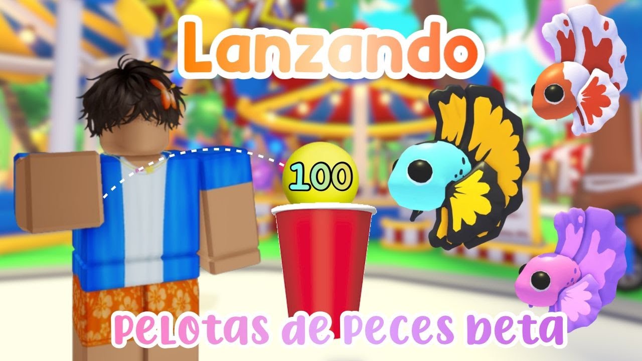 🐠 LANZANDO *100* PELOTAS de PECES BETA 🥎 | Just Adopt me! #adoptme # ...