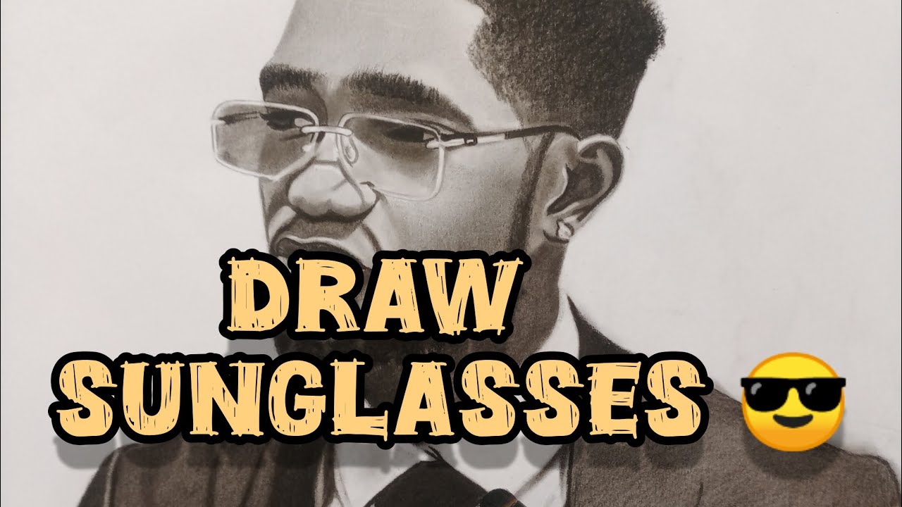 How to draw Portrait with glasses - YouTube