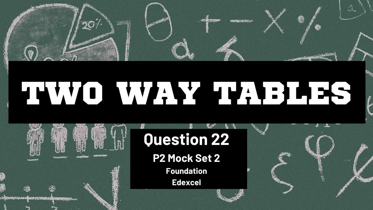Question 22 Two Way Table Paper 2 Mock Set 2 Spring 2017 Edexcel question-22-two-way-table-paper-2-mock-set-2-spring-2017-edexcel