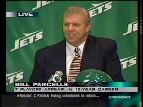 NY Jets Press Conference Announcing Bill Parcells As Head Coach 1997 ...