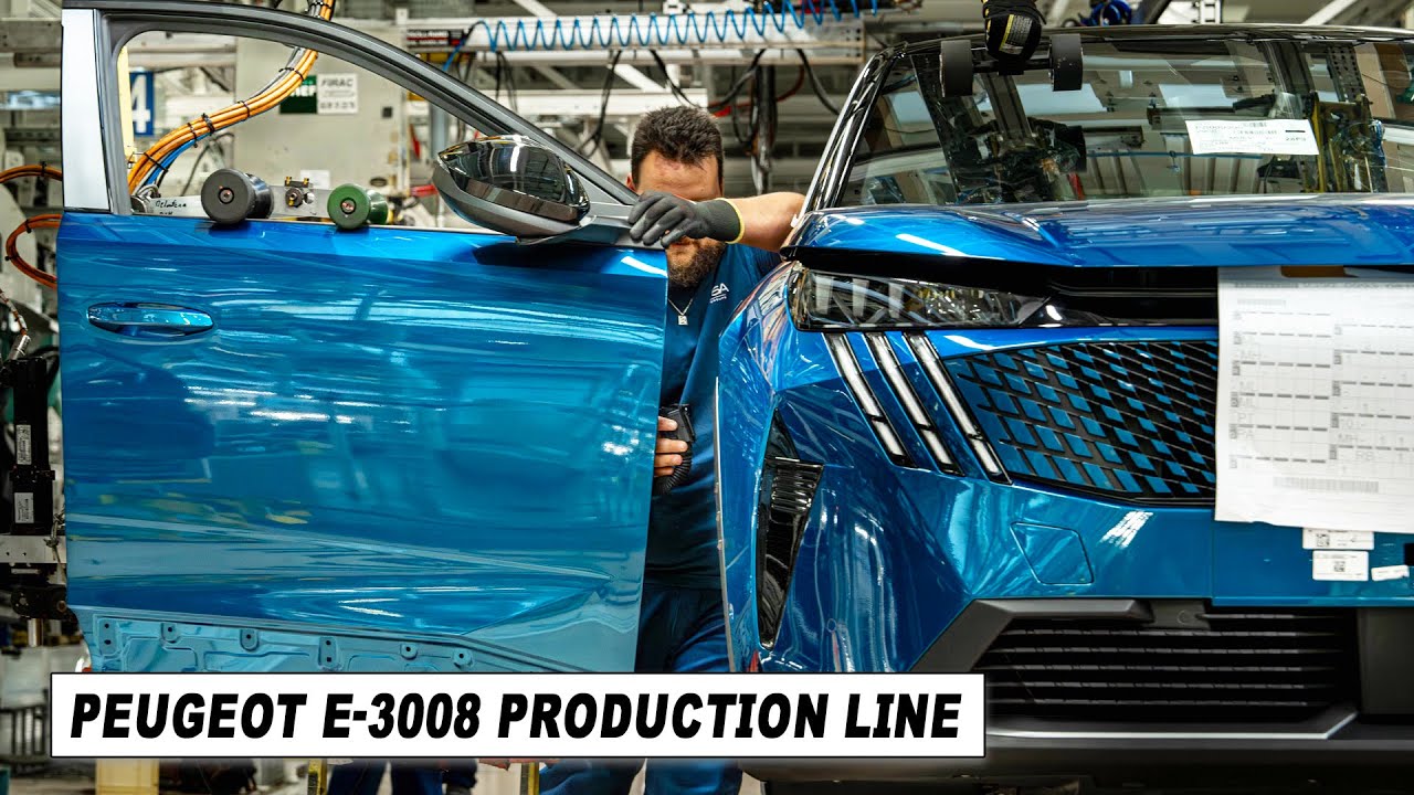 New 2024 PEUGEOT E-3008 PRODUCTION LINE / French Car Factory - YouTube