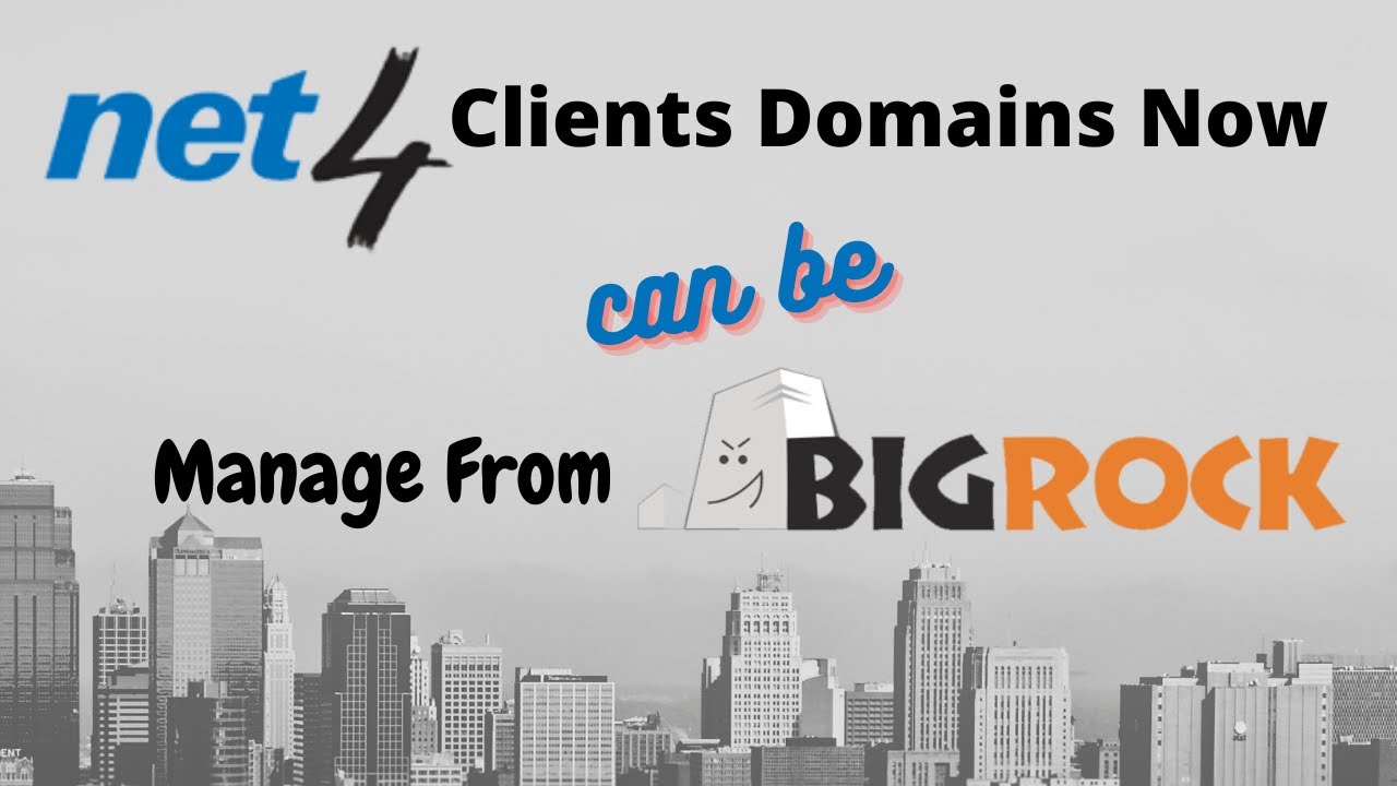 Net4india Domain now can be managed through Bigrock.in | Net4india ...