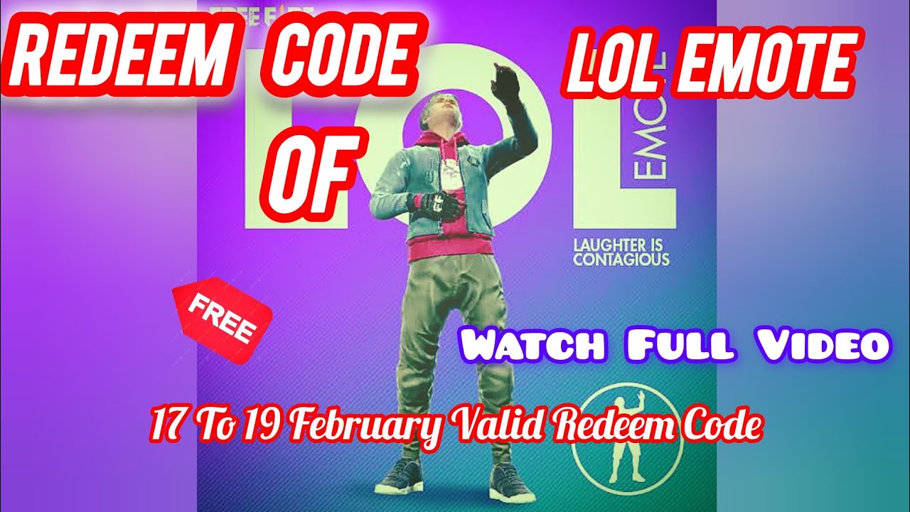 Free Fire Redeem Code 17 February Lol Emote | Free Fire Redeem Code | # ...