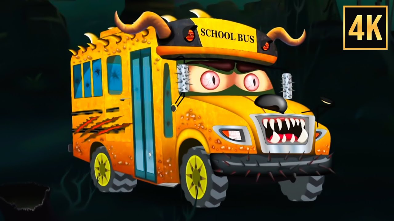 Scary School Bus + More Halloween Cartoon Video For Kids - YouTube