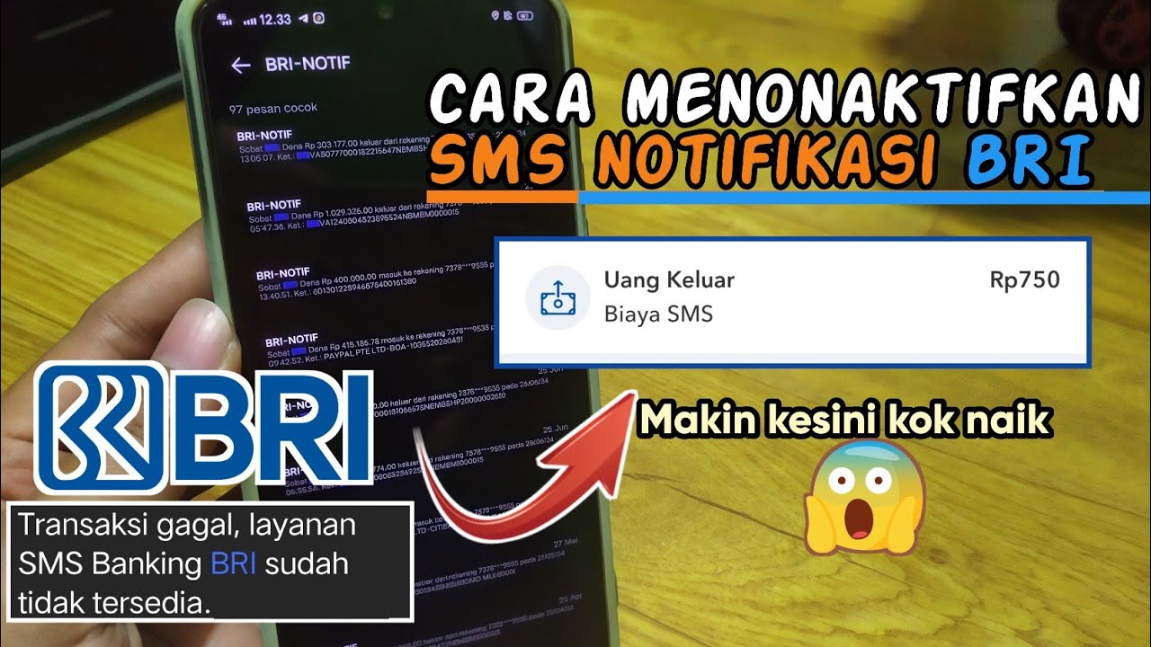 cara menonaktifkan bri notif stop layanan sms notifikasi bri - YouTube
