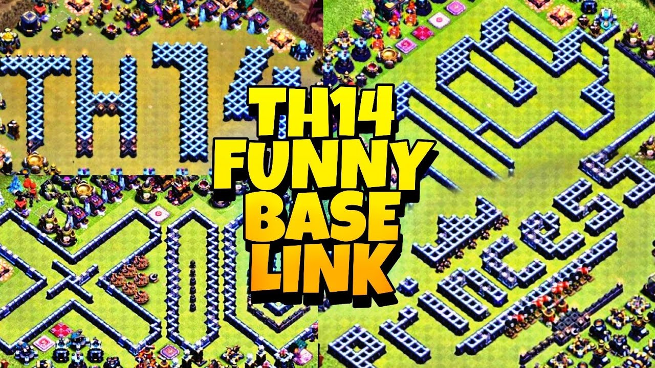 TH14 FUNNY BASE DESIGN LINK 2021 | TOP 10 BASE LAYOUTS |New 14 TH14 ...