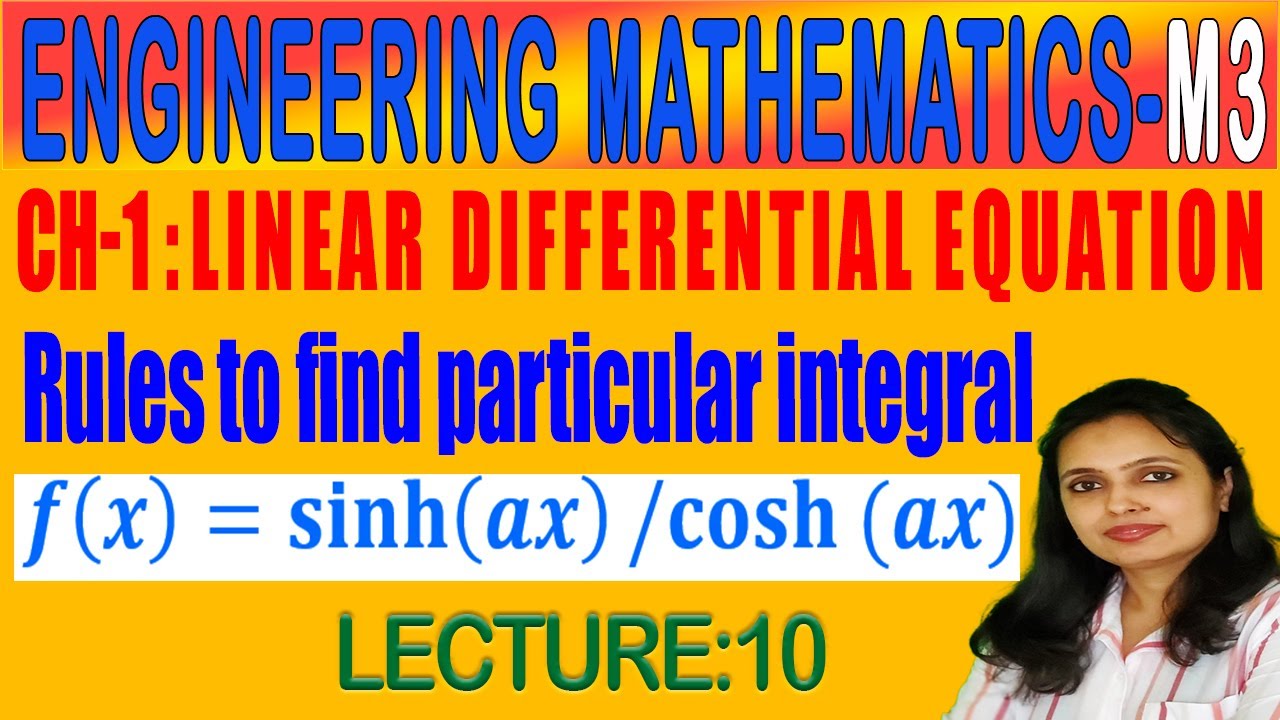 Engineering Maths-M3|Linear Differential Equations| Particular Integral ...