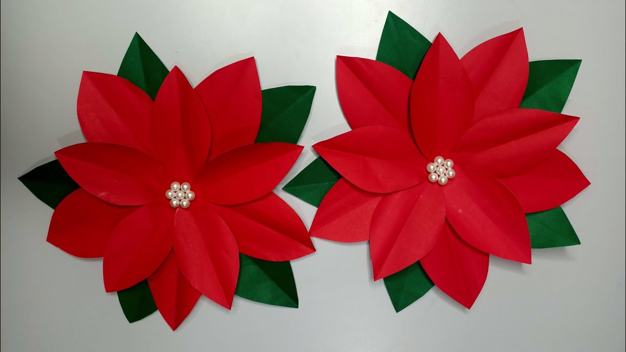 Diy Poinsettia Paper Flower how To Make Poinsettia Flower Easy Diy Poinsettia Paper Flower how To Make Poinsettia Flower Easy