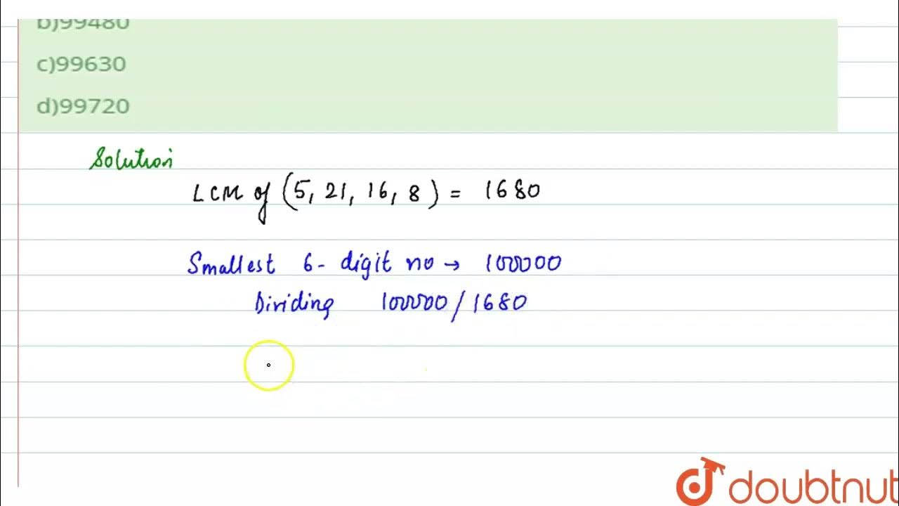 Find the largest 5 digit no which is completely divisible by5, 21, 16 ...