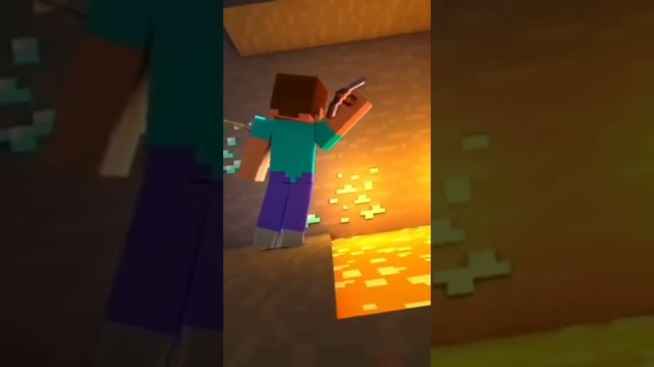 steve falling into lava animation #shorts - YouTube