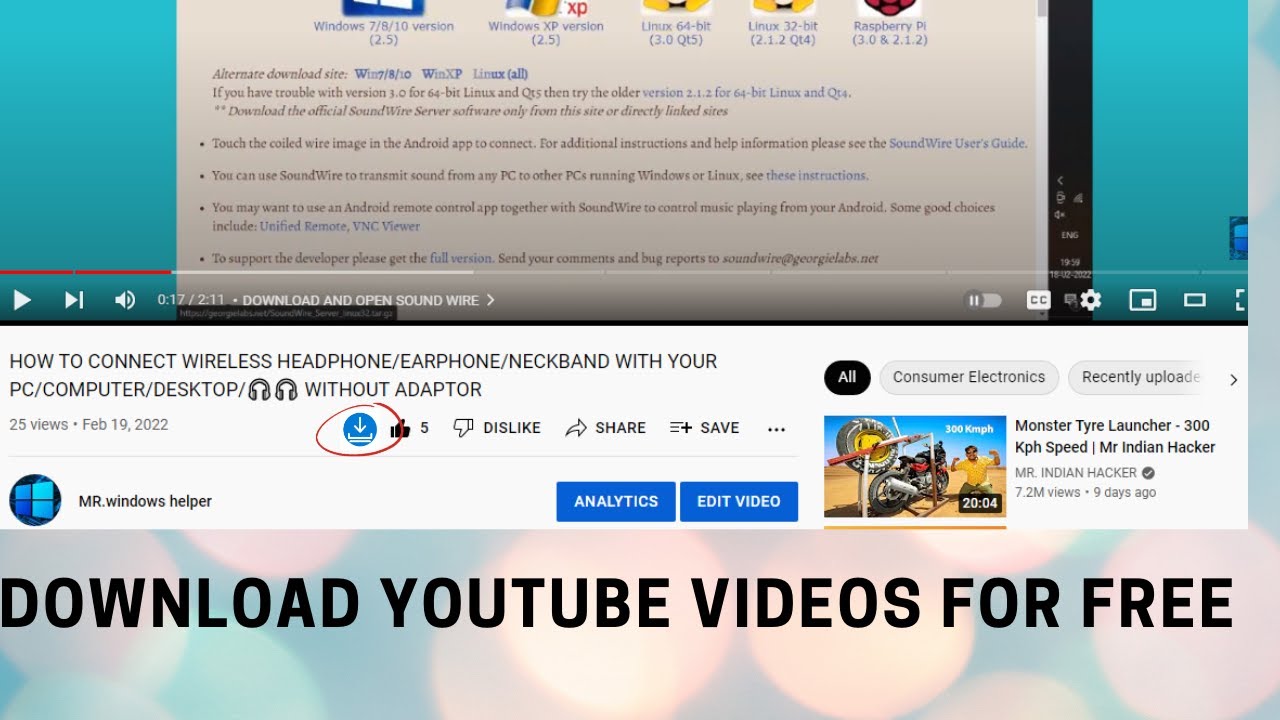 DOWNLOAD ANY YOUTUBE VIDEO WITHOUT ANY SOFTWARE/FOR PC/DESKTOP/COMPUTER ...