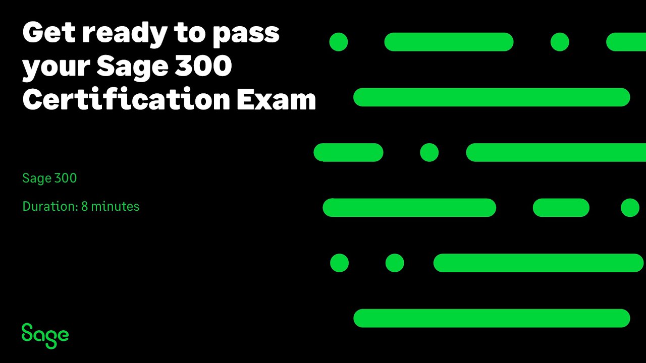 Sage 300 - Get ready to pass your Sage 300 Certification Exam - YouTube