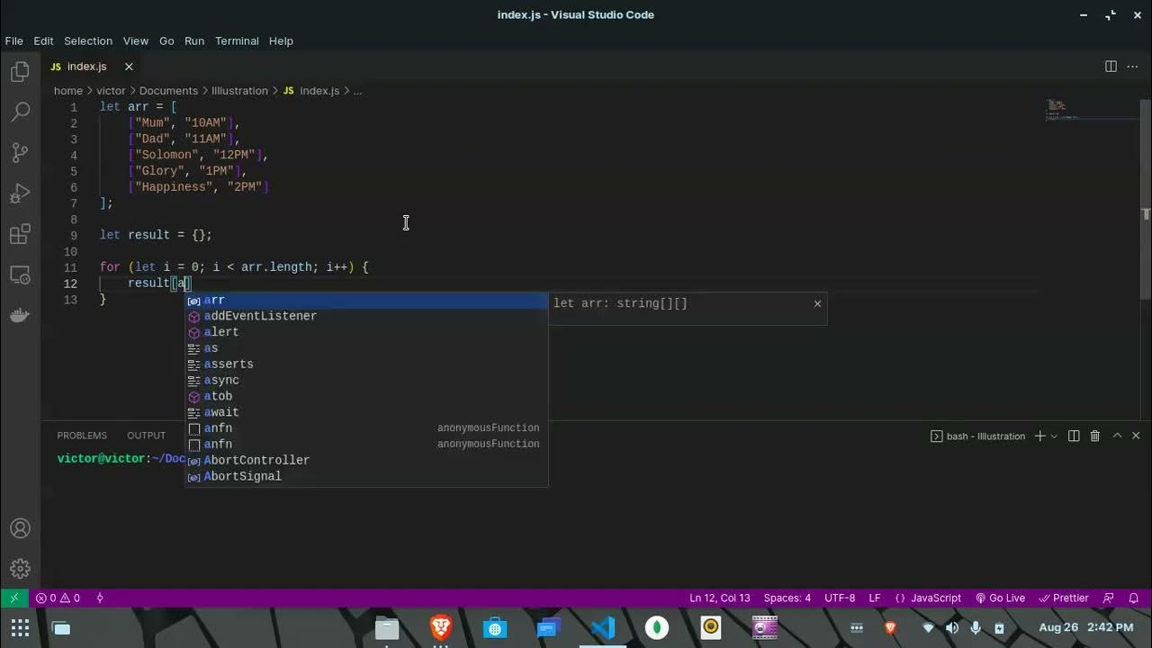 Converting 2d Arrays Into An Object Javascript Youtube