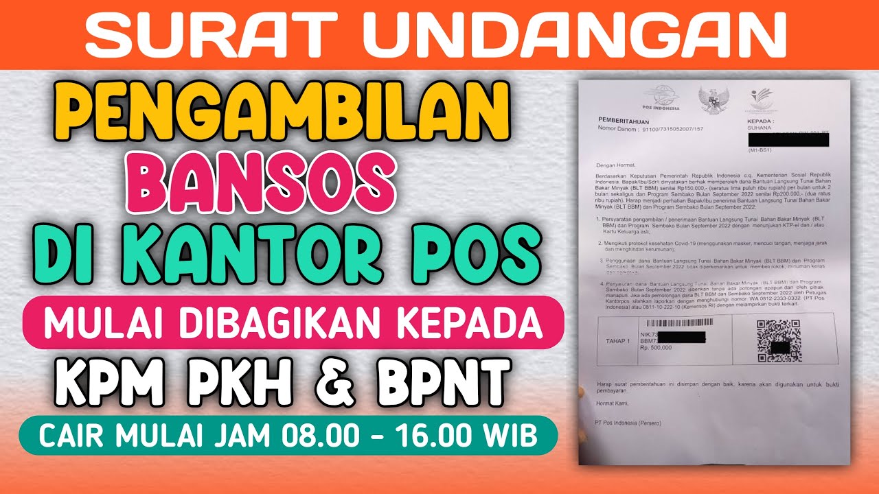 Surat Undangan dari Kantor Pos Sudah mulai Dibagikan kepada Penerima ...