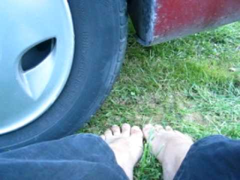 toes runover twice by the same car on purpose for fun - YouTube
