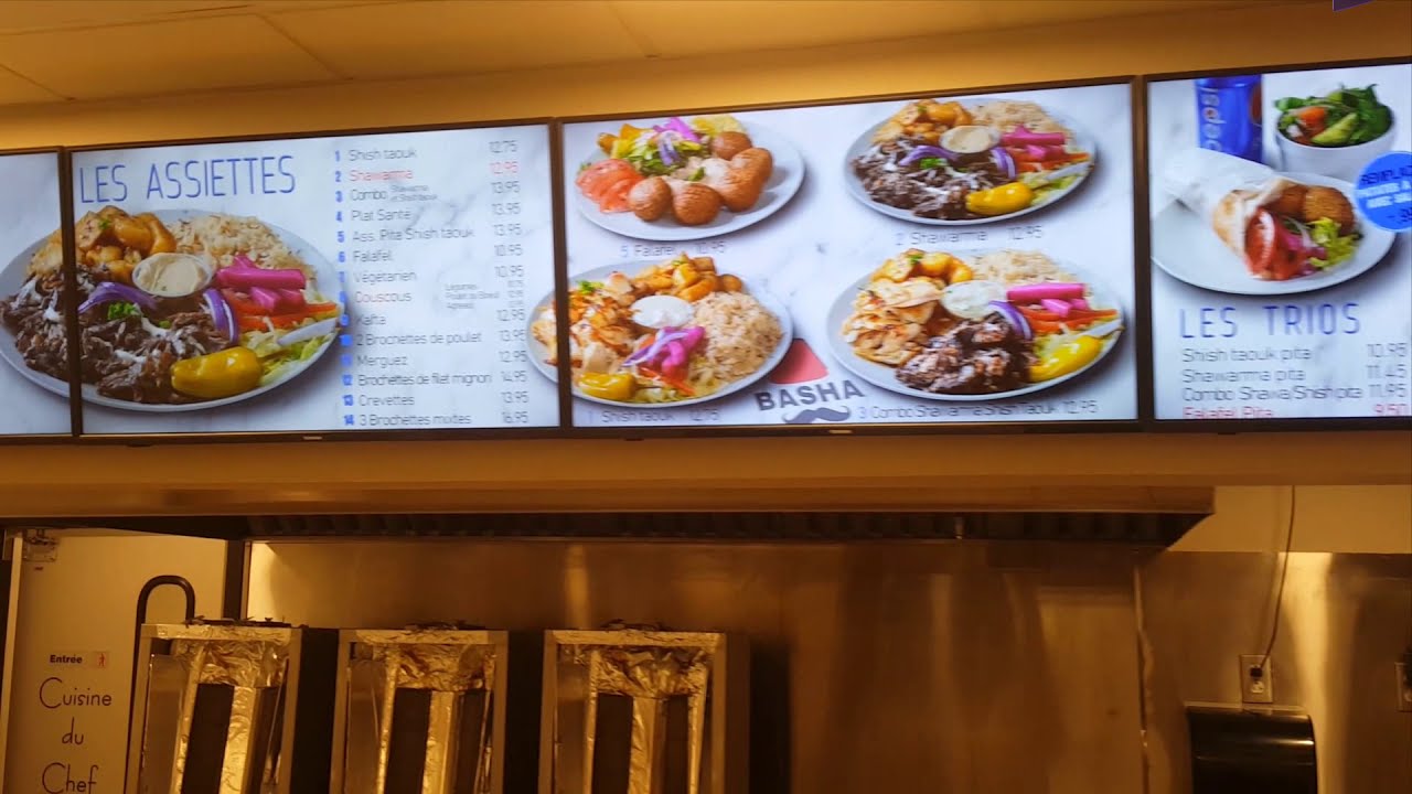 Digital menu design photography and graphics for the Basha restaurant ...