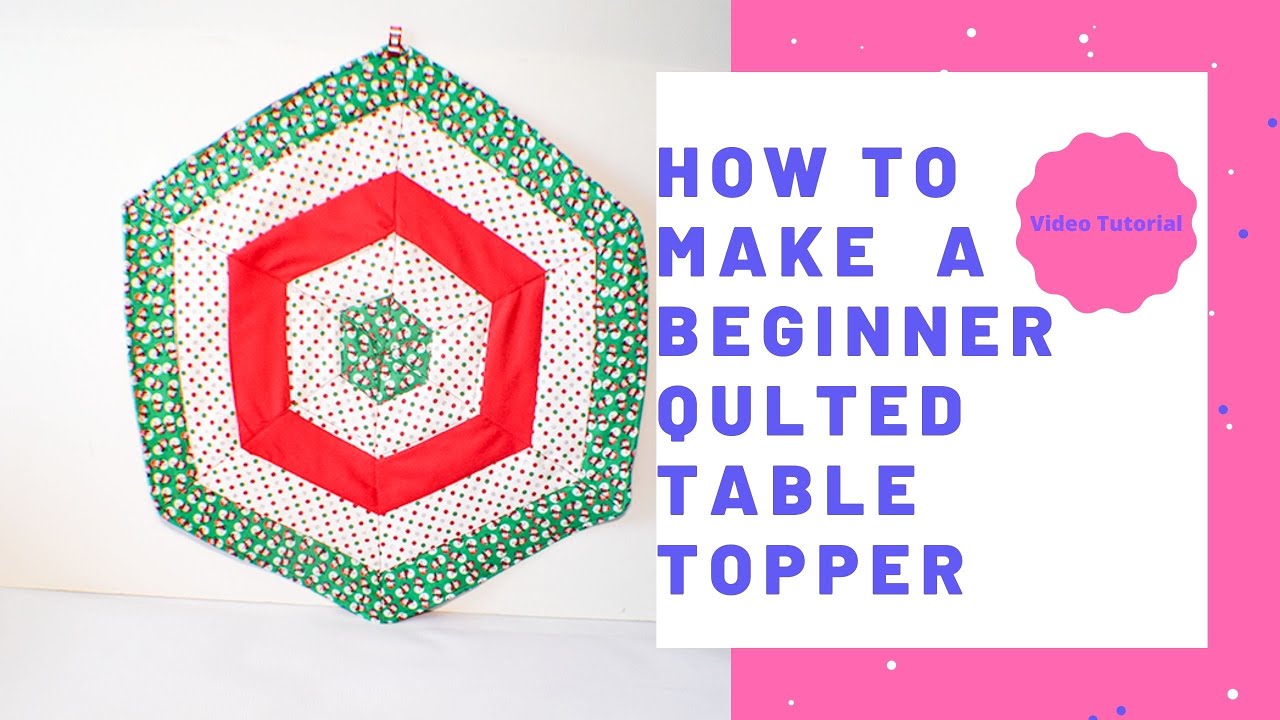 How to Make a Beginner Quilted Table topper - YouTube