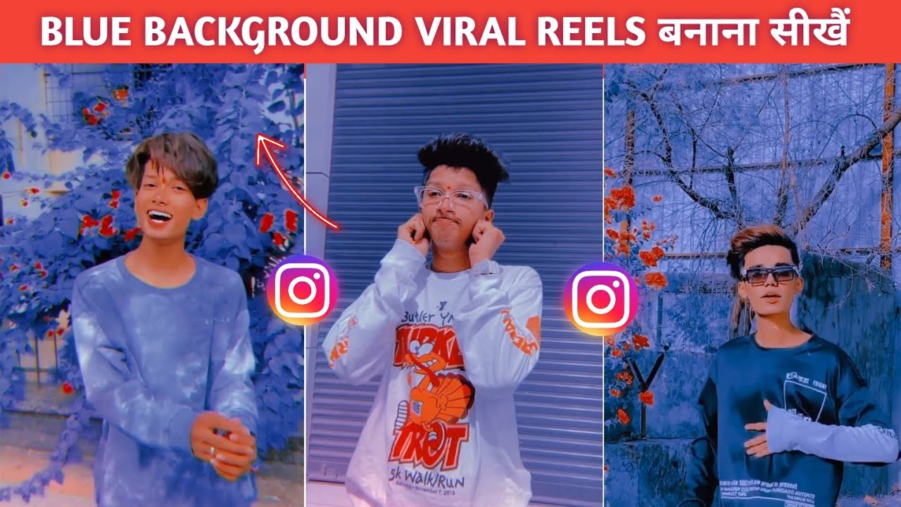 Instagram Viral Blue Background Reels Video Editing | blue color ...