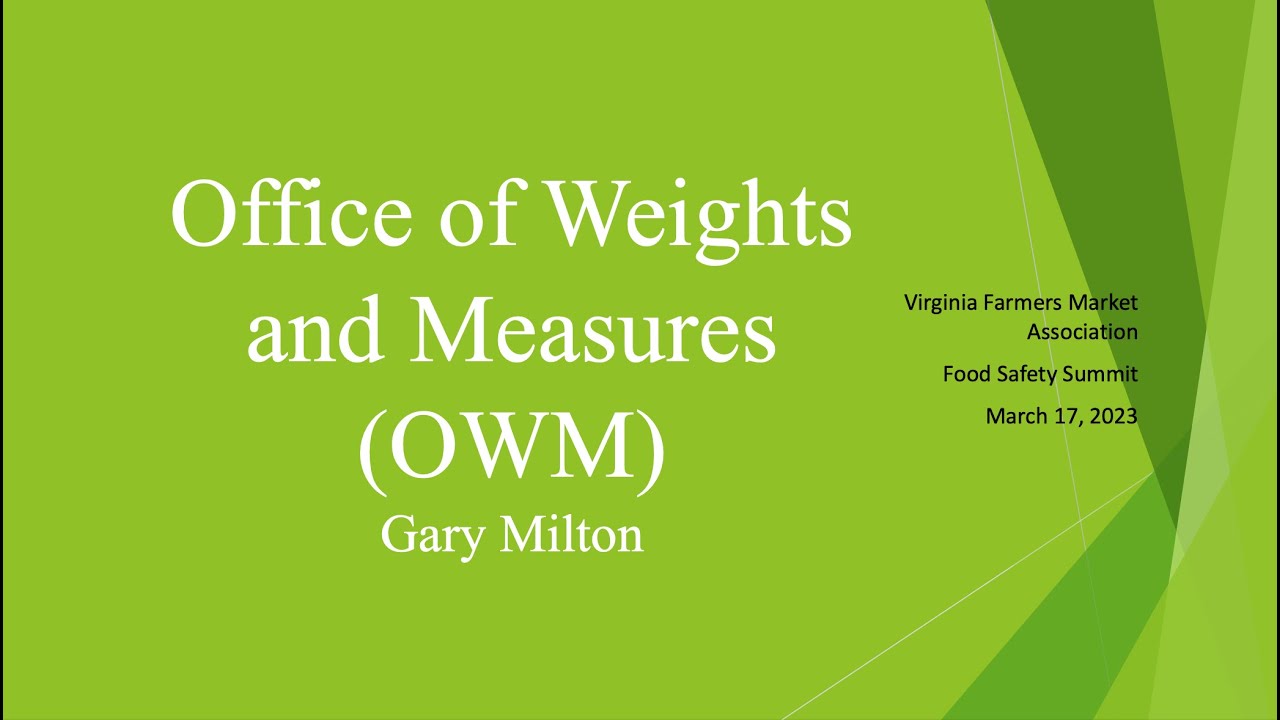 Weights and Measures at Virginia Farmers Markets - YouTube