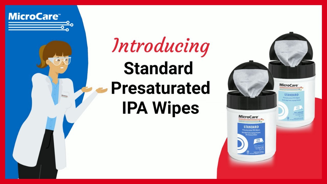 Standard Presaturated IPA Wipes for Perfectly Clean Surfaces by MicroCare - YouTube