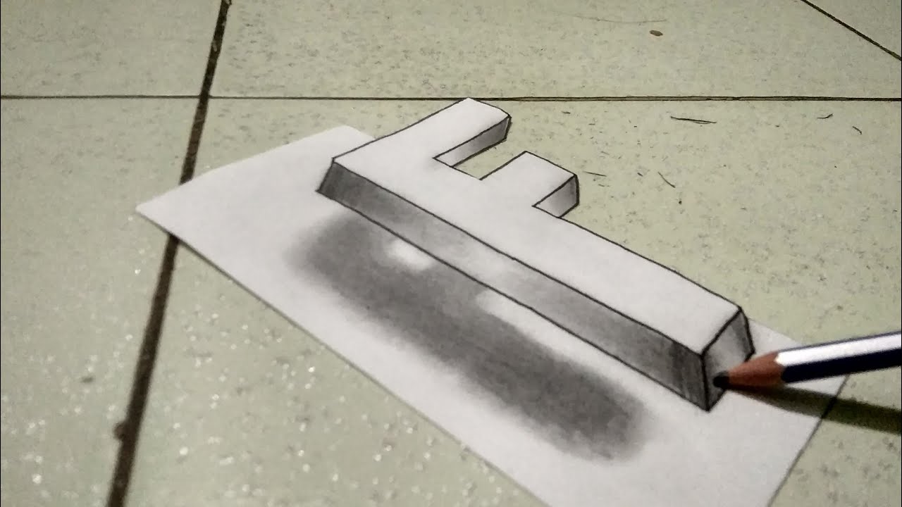 Drawing floating capital letter 'F' | Easy to make. - YouTube