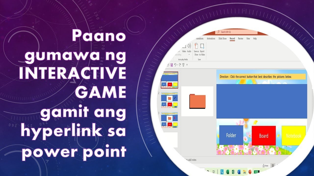 Paano gumawa ng Interactive Games gamit ang hyperlink sa powerpoint ...