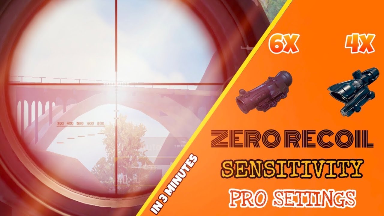PUBG Mobile 6X/4X Scope No Recoil Sensitivity (Without Gyro) Pro Tips ...