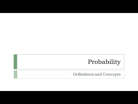Probability Definitions - YouTube