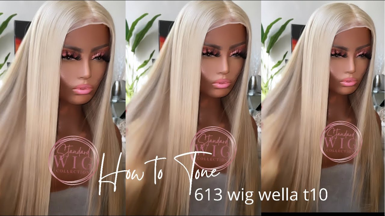 Toning my 613 wig using wella t10 - YouTube