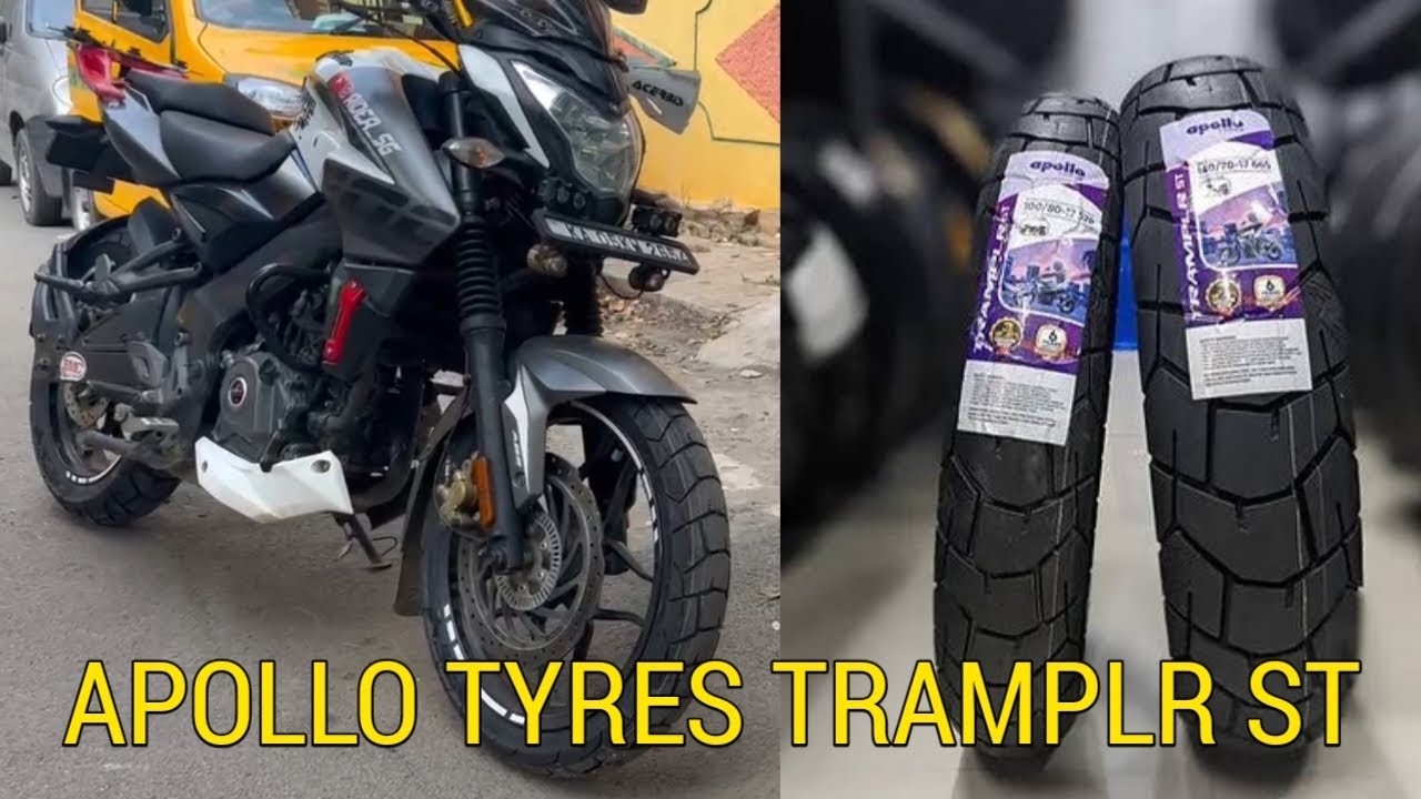 Apollo trampler ST tyre for ns200 | ಬೈಕಿಗೆ ಹೊಸ ಟೈಯರ್ | Kannada Vlog ...