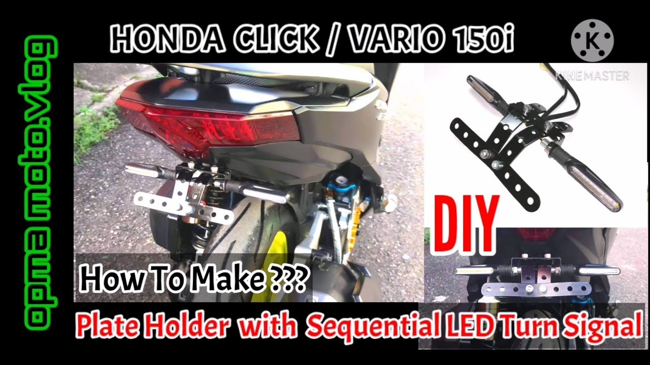 How To Make A Plate Holder With Sequential LED Turn Signal Light? | DIY ...