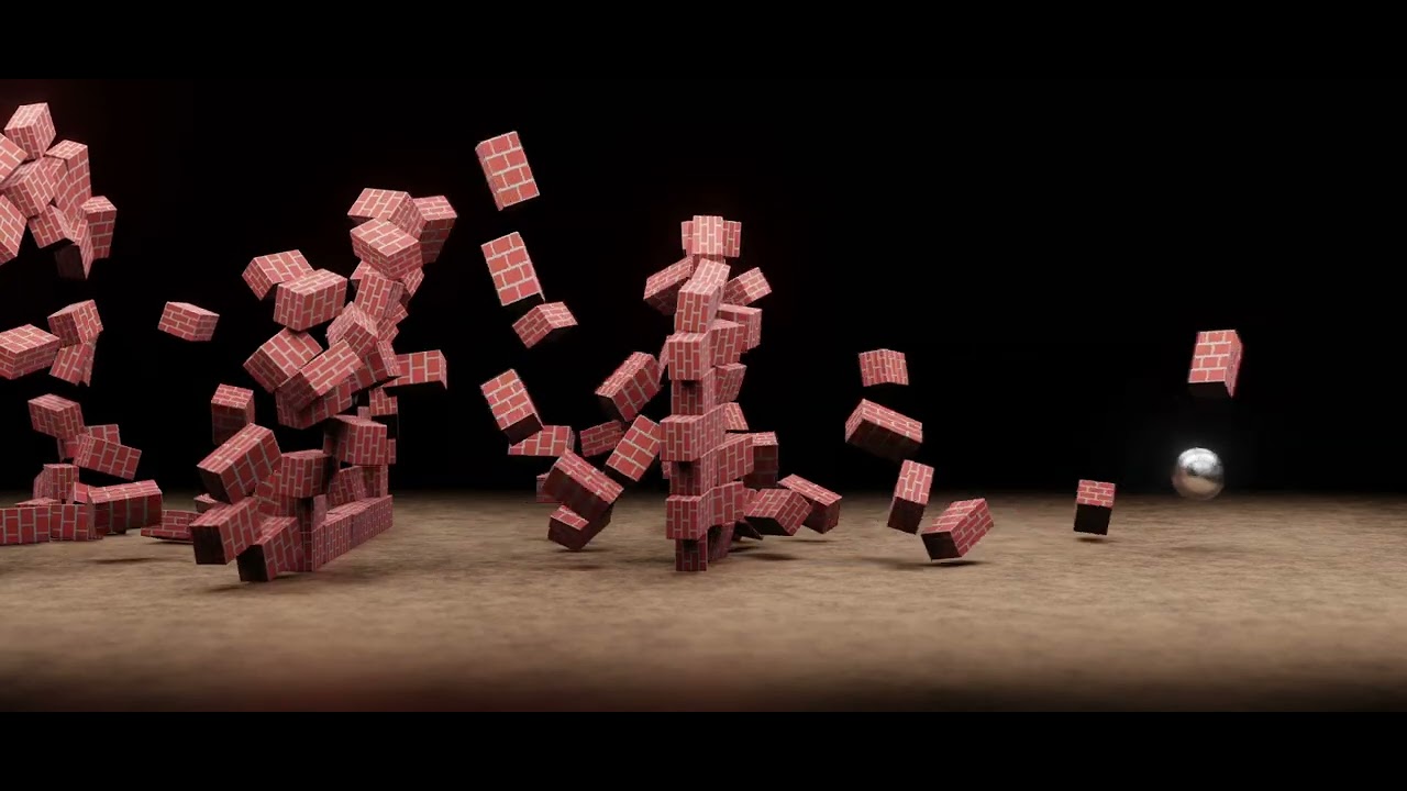 Rigid Body Simulation made in Blender 3d #animation #blender #animated ...